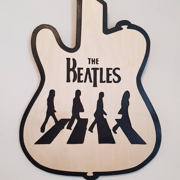 Wooden Guitar Plaque - Etsy