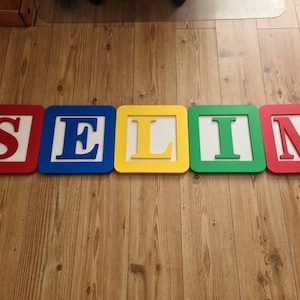 Toy Story Style Wooden Alphabet Blocks. Name Blocks. Personalised ...