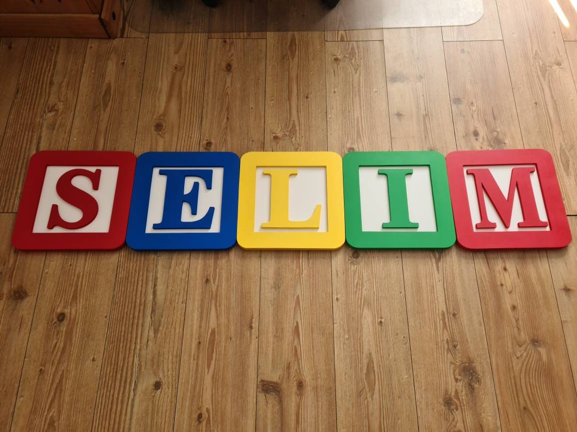 Toy Story Style Wooden Alphabet Blocks. Name Blocks. - Etsy