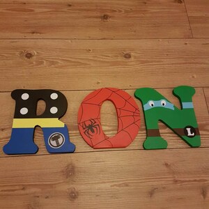 Hand Painted Wooden Super Hero Wall Letters. Marvel. Avengers. Wall ...