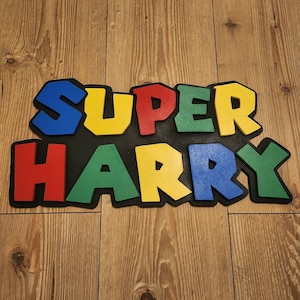 Wooden Handmade Super Mario 3D Layered Sign / Plaque. Can Be ...