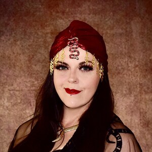 Snake Gothic Fortune Teller, Flapper Witch, 1920s Serpent Turban, Head ...