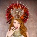 Dragon Horns Fire Flames Headdress, Spikes Medieval Feather Costume ...