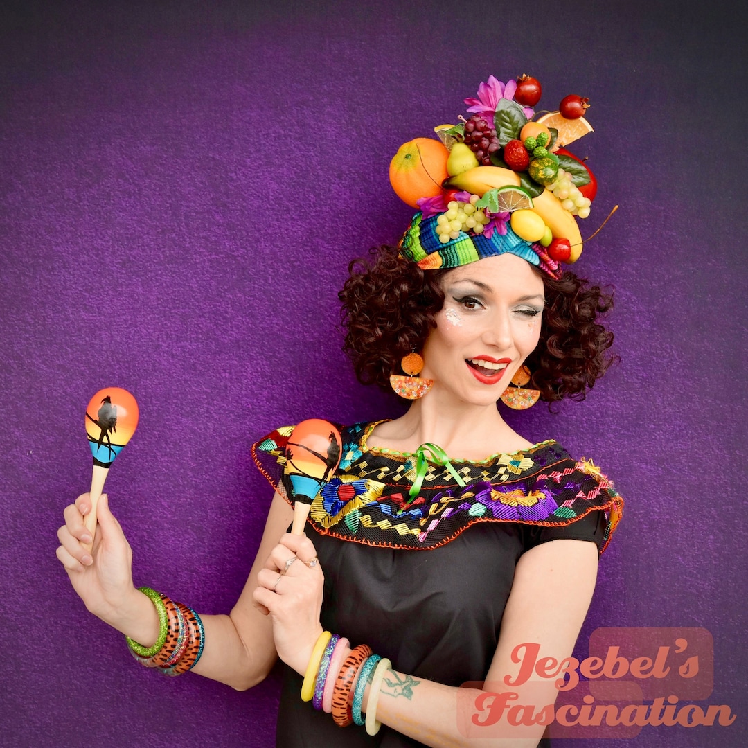 Fruit Turban, Tiki Citrus Tropical Carmen Havana Festival Headdress ...