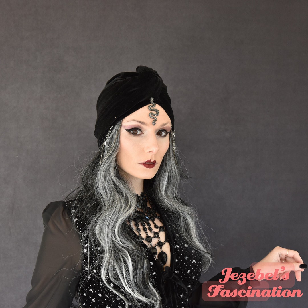 Fortune Teller Flapper Velvet Witch 1920s Snake Turban, Head Wrap ...