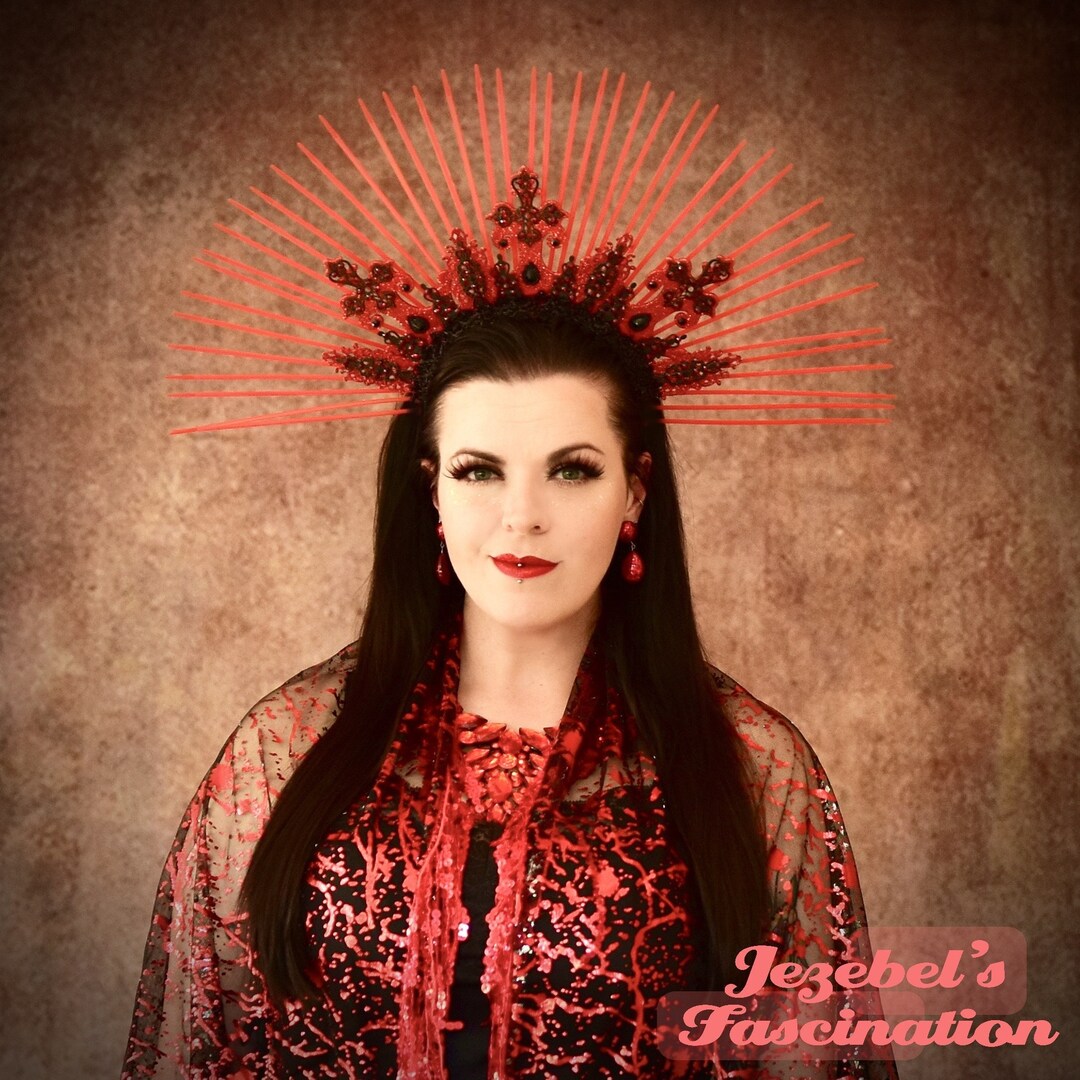 Vampire Inverted Cross Gothic Crown, Savage Goth Filigree Bathory Halo ...