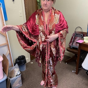 Brocade Dramatic Ornate Gown, Goddess Drag Queen Regal Beaded Cabaret ...