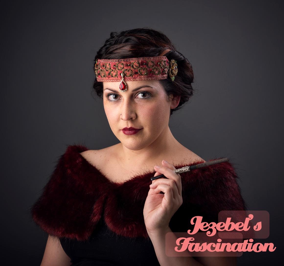 Red Flapper 1920s Turban Costume Feather Headdress Ruby - Etsy