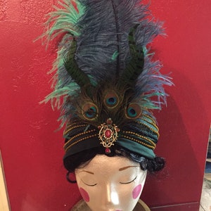 Fortune Teller Flapper Velvet Witch 1920s Snake Turban, Head Wrap ...