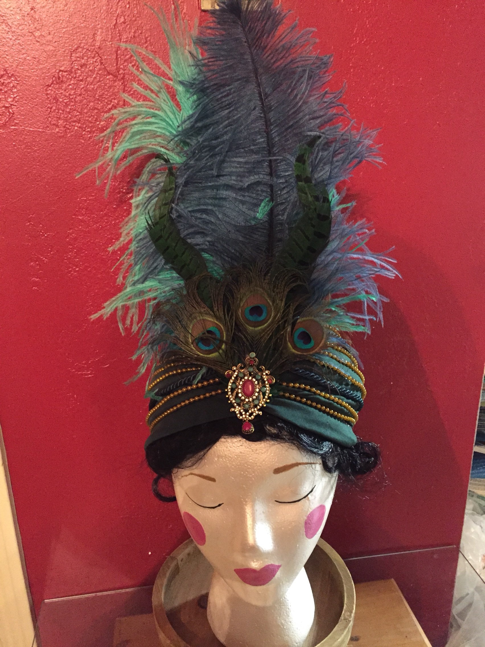 Fortune Teller Flapper Velvet Witch 1920s Snake Turban Head - Etsy
