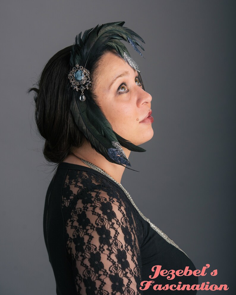 Bat Lady Gothic Flapper Headband Art Deco Romantic Gorelesque - Etsy