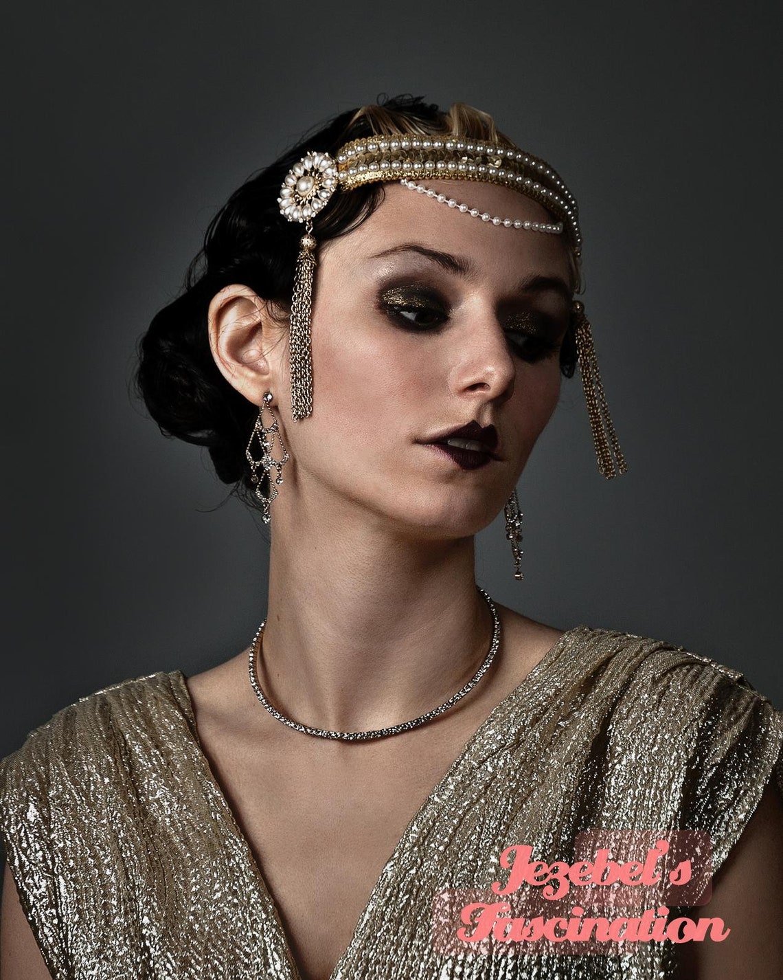 Bat Lady Gothic Flapper Headband Art Deco Romantic Gorelesque - Etsy