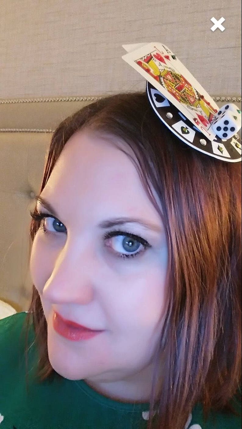 Lady Luck Casino Fascinator Cards Dice Chip Burlesque Funny | Etsy