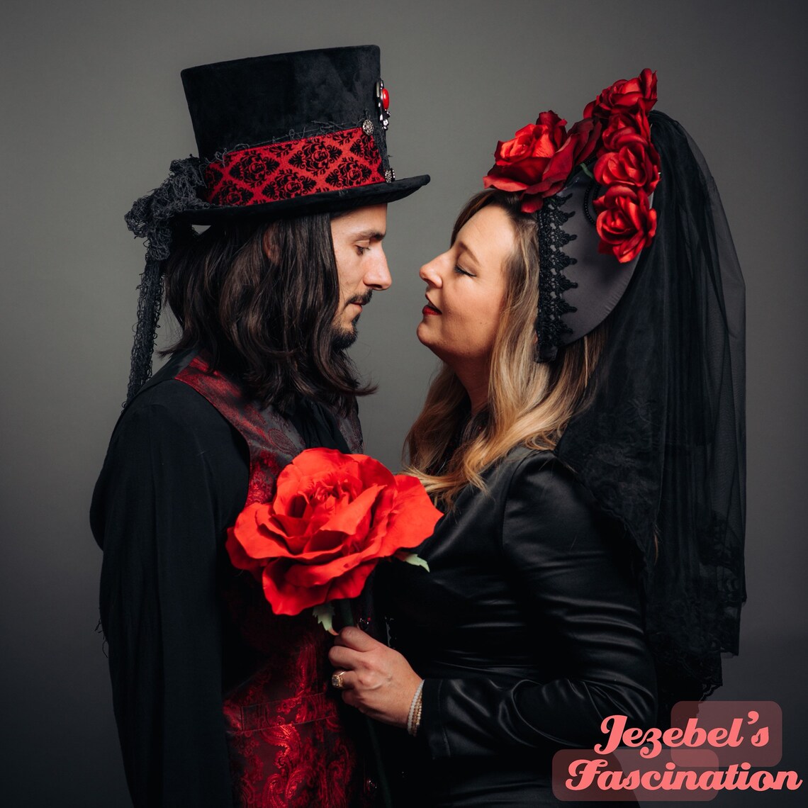 Vampire Mens Velvet Top Hat WGT Victorian Weeper Funeral | Etsy