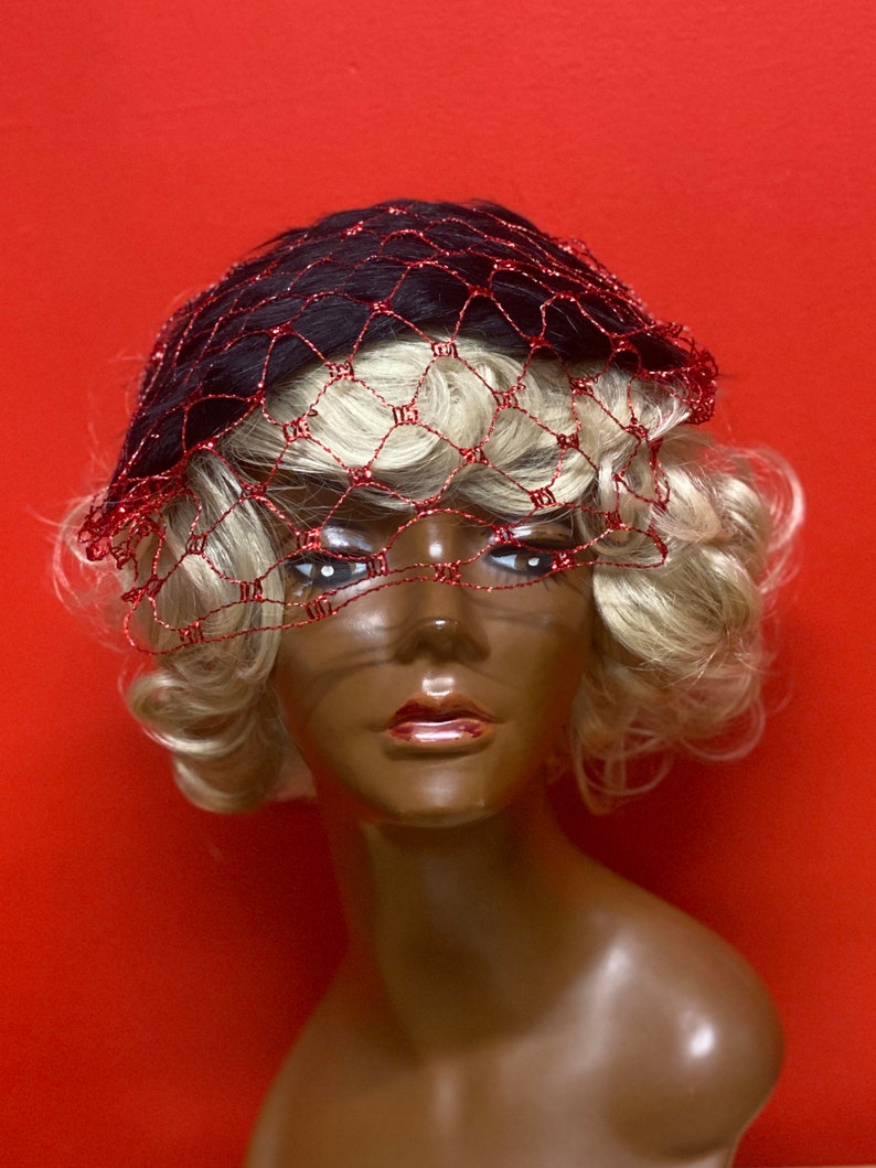 Glamorous Fur Veil Christmas Starlet Fascinator, Hand Made Miracle ...