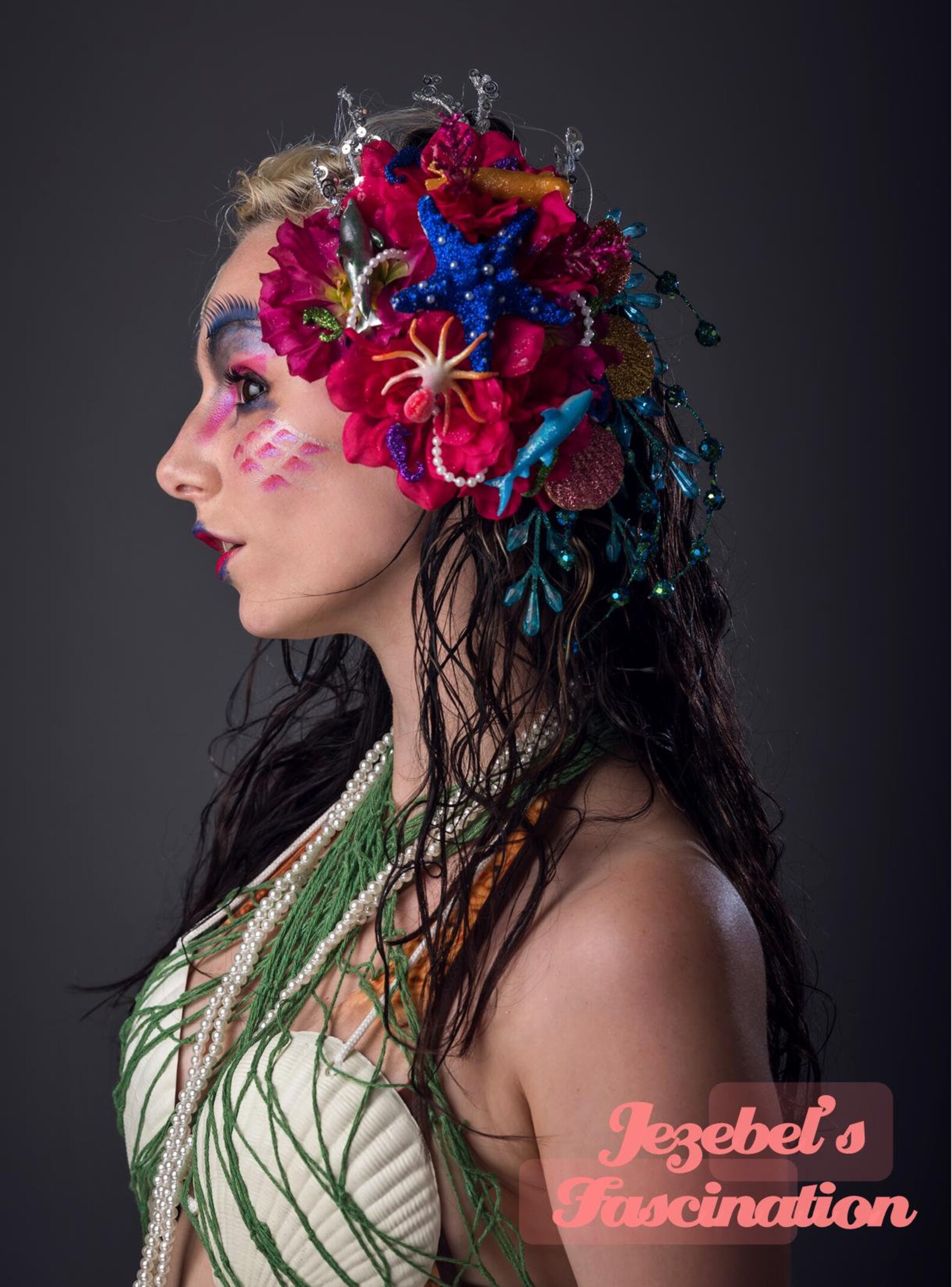 Gothic Tropical Tiki Floral Fascinator Black Lily Dahlia - Etsy