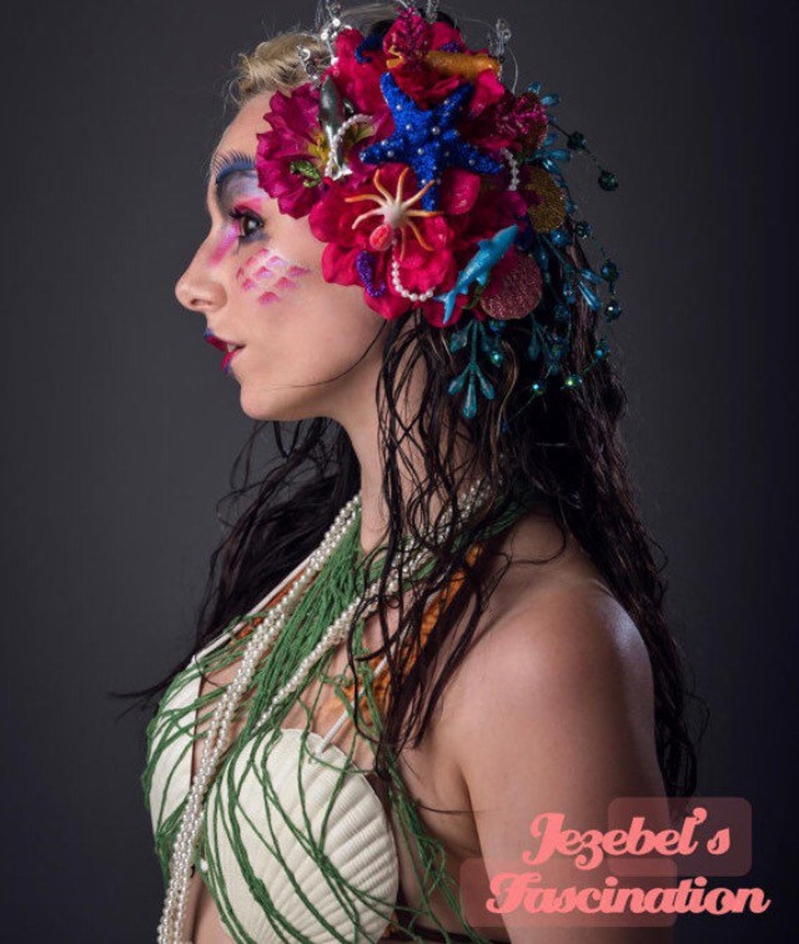 Tropical Purple Tiki Hair Flower, Oasis Headdress Lotus Plumeria ...