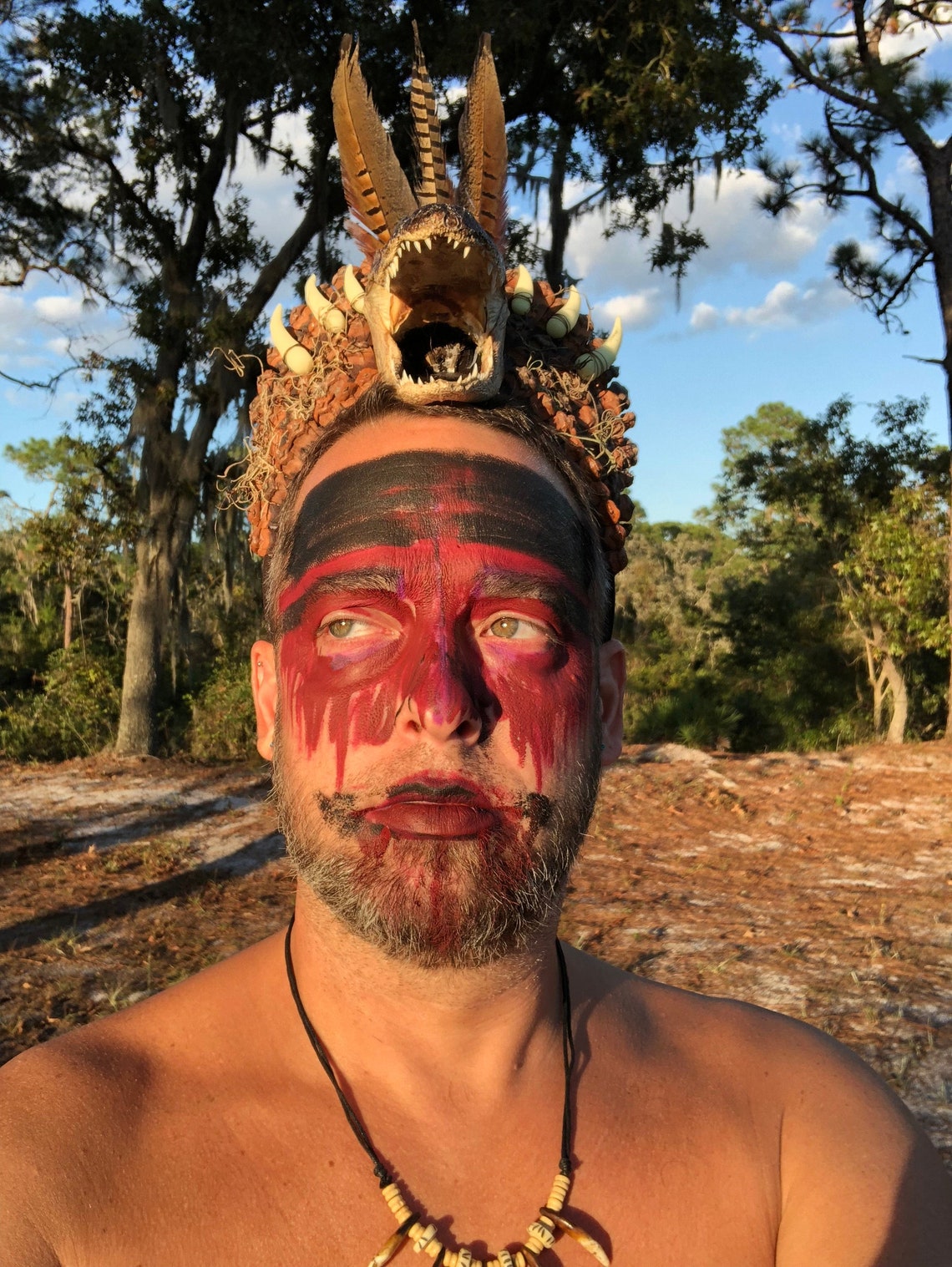 Alligator Swamp Monster Voodoo Oddity Headpiece Reptile Shaman ...