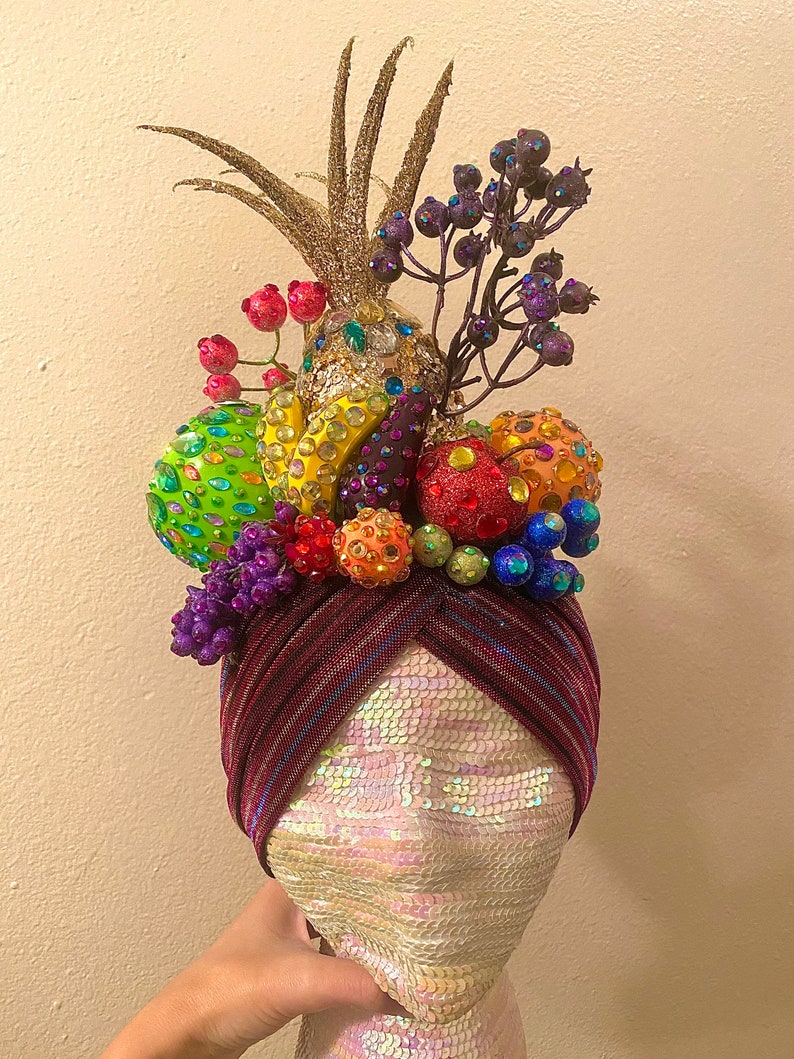 Fruit Turban, Tiki Citrus Tropical Carmen Havana Festival Headdress ...