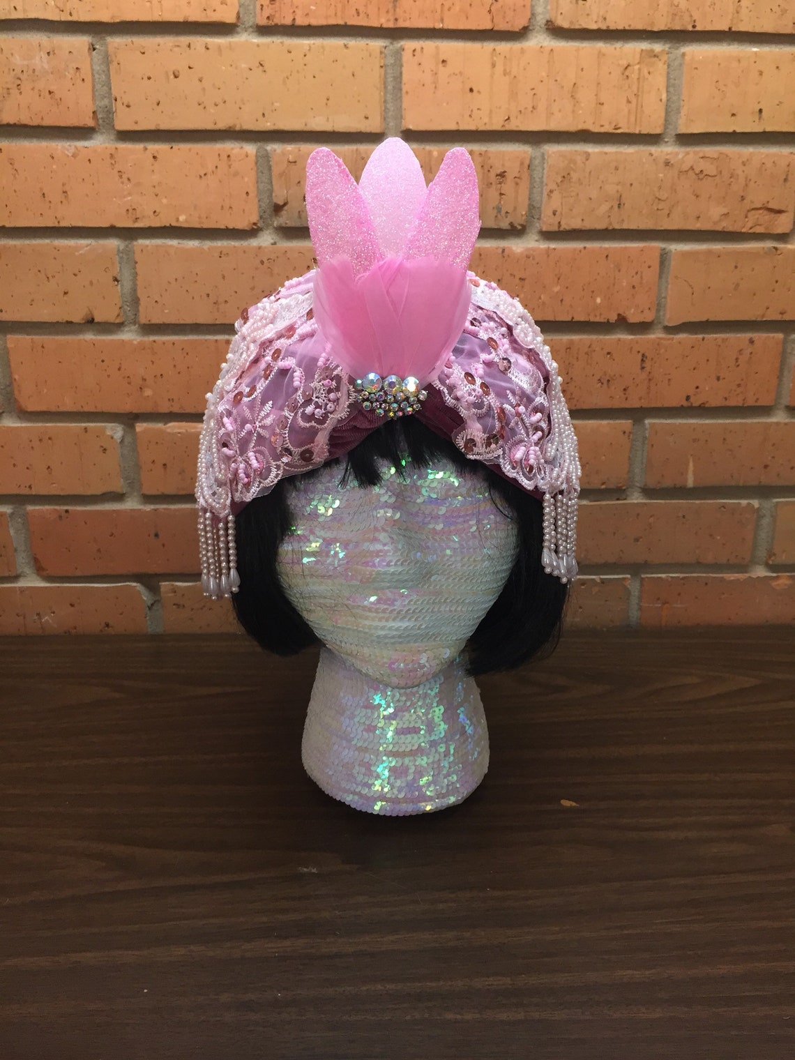 Red Flapper 1920s Turban Costume Feather Headdress Ruby - Etsy