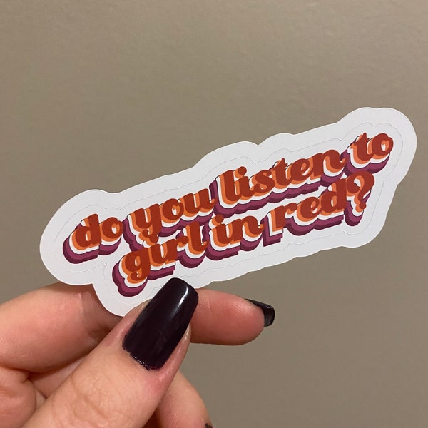 Girl in Red Stickers - Etsy