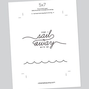 Come Sail Away With Me, Nautical Wall Art Print, Sail Away, Nautical ...