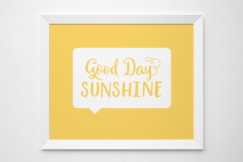 Sunshine Printable Song Lyrics Nursery Yellow Bright Wall - Etsy