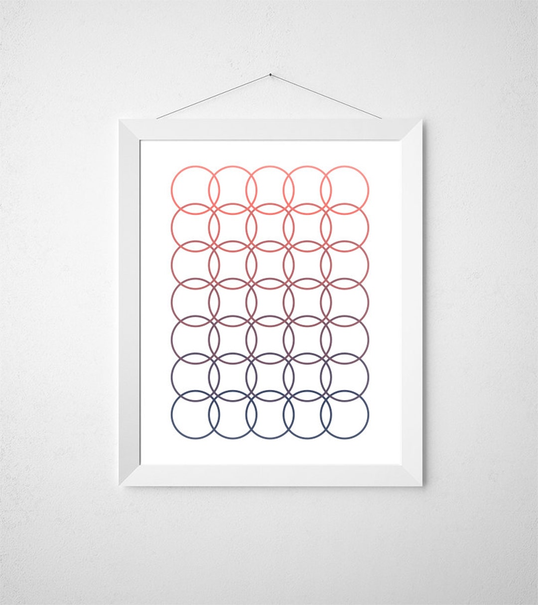 Coral and Navy Art, Ombre Wall Decor, Printable Poster, Coral, Purple ...