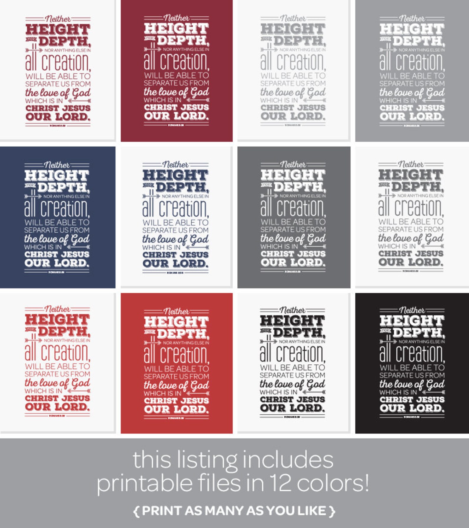 Navy Bible Verse, Printable Verse, Christian Art, Bible Verse Decor ...