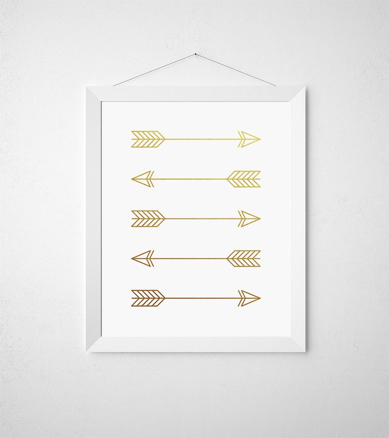 Gold Wall Art Printable Gold Foil Gold Print Chevron Art | Etsy