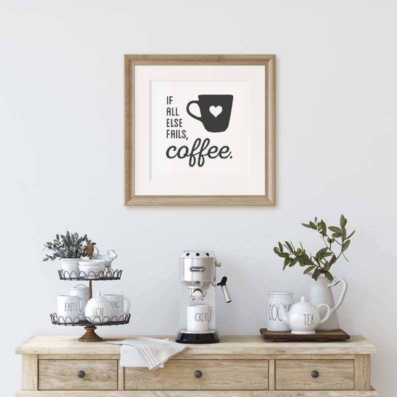 Coffee Signs Coffee Station Kitchen Printable Kitchen | Etsy