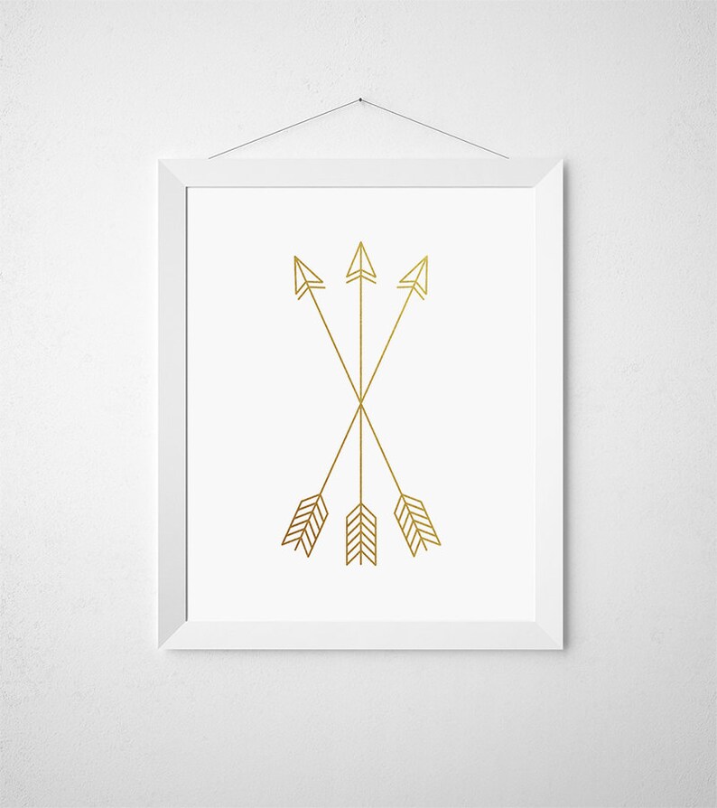 Gold Wall Art Printable Gold Foil Gold Print Chevron Art | Etsy