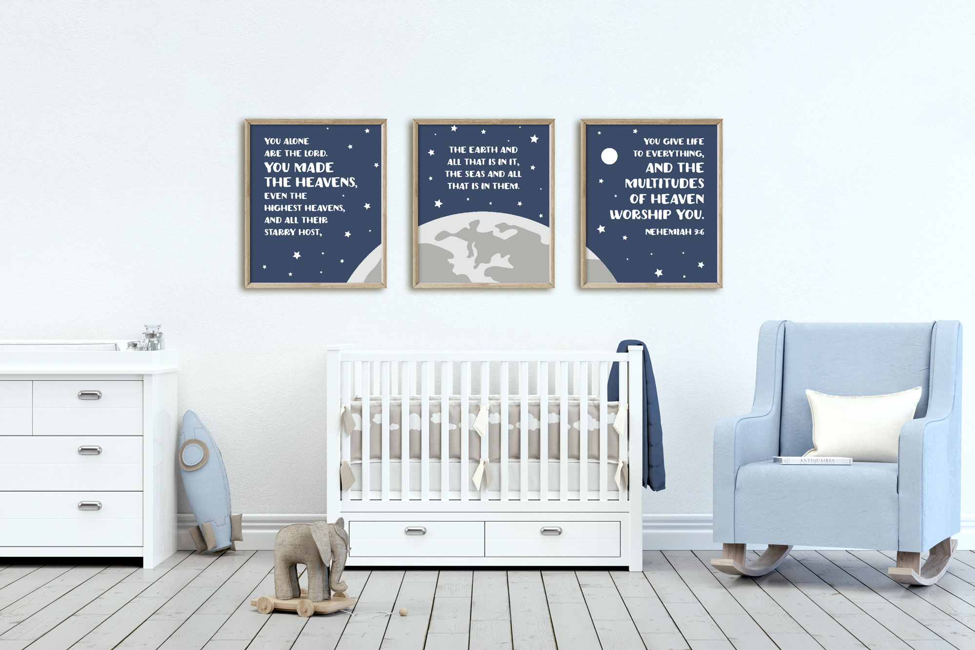 Outer Space Nursery Star Printable Art Space Art Prints - Etsy