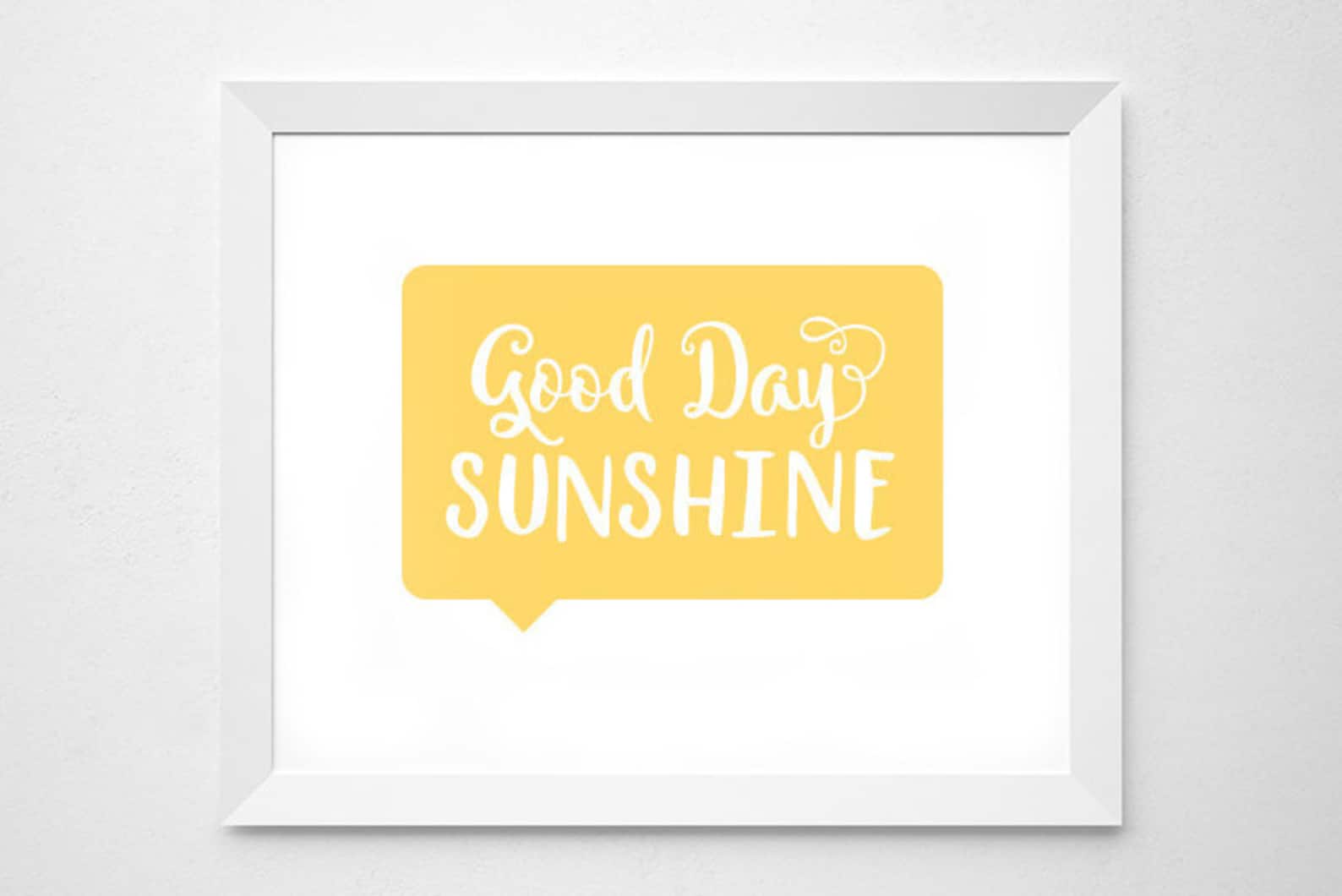 Sunshine Printable Song Lyrics Nursery Yellow Bright Wall - Etsy