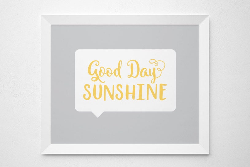 Sunshine Printable Song Lyrics Nursery Yellow Bright Wall - Etsy