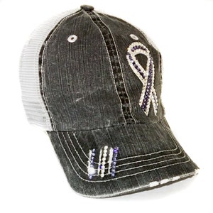 Alzheimers Support Dementia Support Alzheimers Gift Purple Ribbon Hat ...