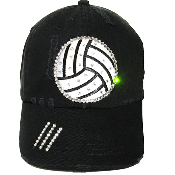 Volleyball High Ponytail Hat Bling Volleyball Baseball Cap | Etsy
