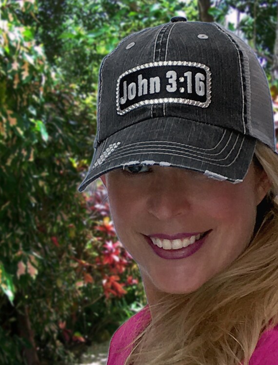 John 3 16 Baseball Hat Womens Baseball Cap Bible Verse | Etsy