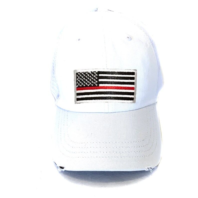 Mens Thin Red Line Flag Trucker Hat - Firefighter Gift for Him ...