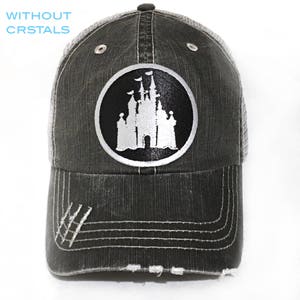 Womens Disney Hat - Disney Castle Baseball Cap - Bling - Etsy