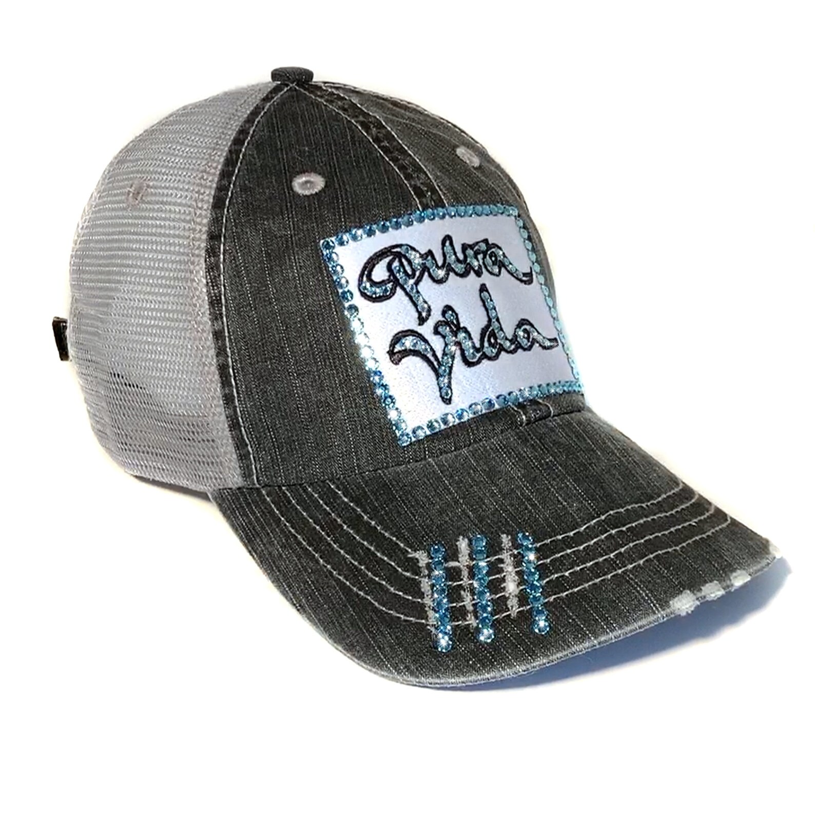 Pura Vida Costa Rica Trucker Baseball Hat for Women Crystal | Etsy