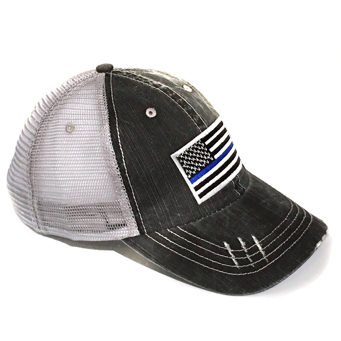 Men's Thin Blue Line Baseball Cap Embroidery Dad Hat Police Officer ...