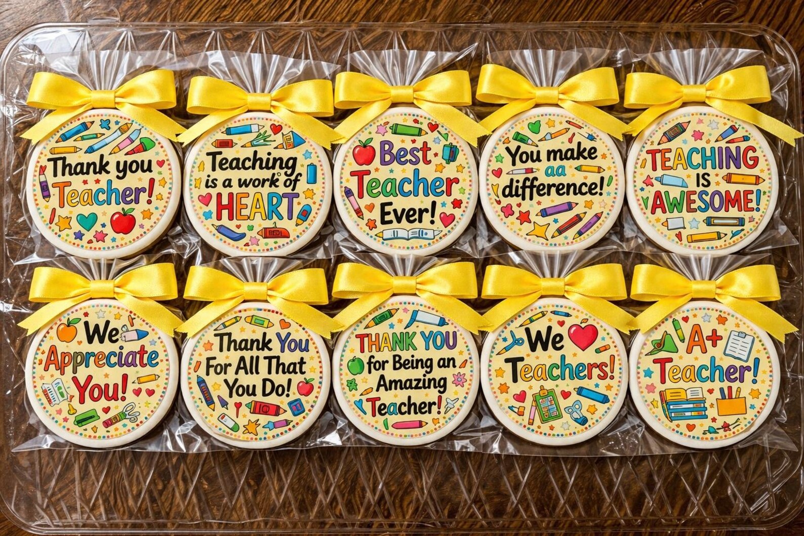 Printable Teacher Appreciation Cupcake/oreo Toppers 2 Inch - Etsy