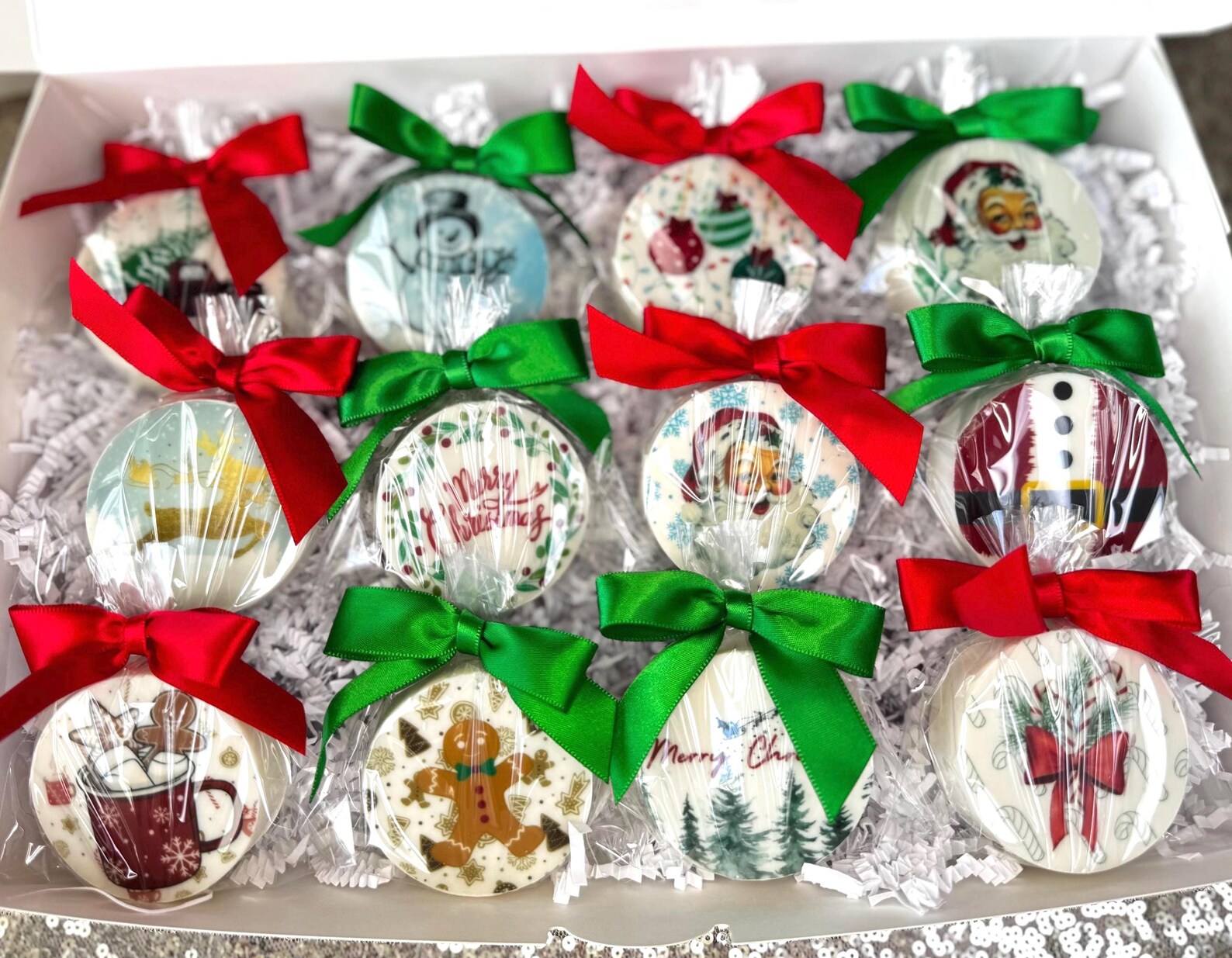 Printable Santa Cupcake/oreo Toppers 2 Inch - Etsy