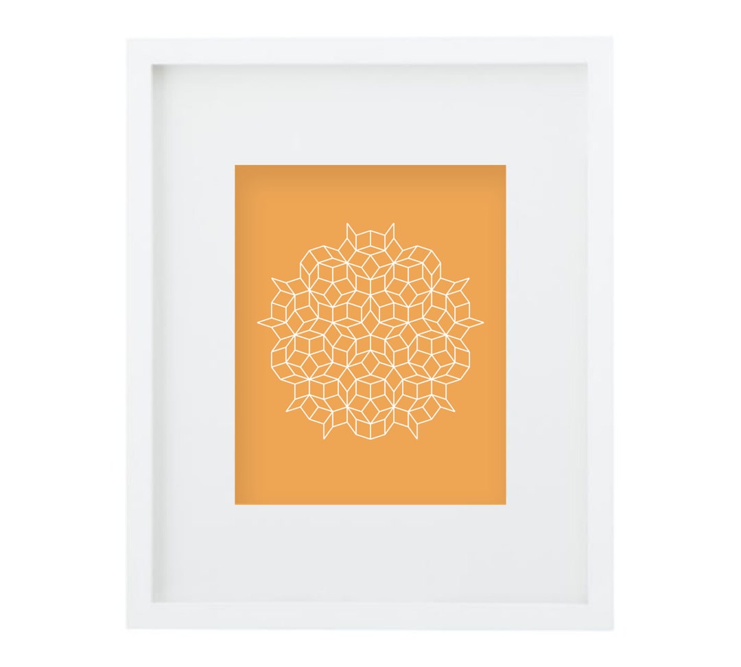 Fractal Art - Penrose Tile Pattern Digital Wall Art - Math Art - 8x10 ...