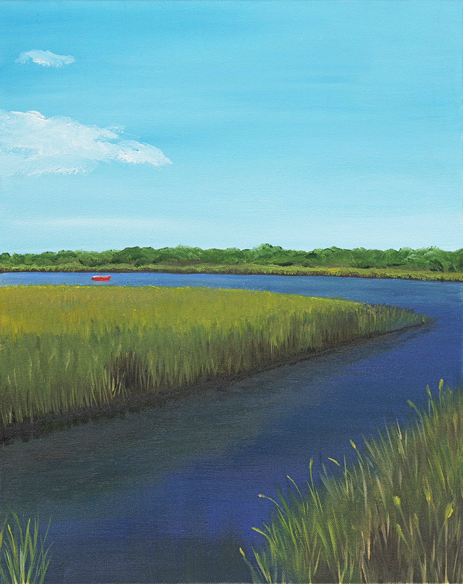 Fine Art Print - Cape Cod Marsh - Boat, Sail, Cape Cod, Marshes, Summer ...