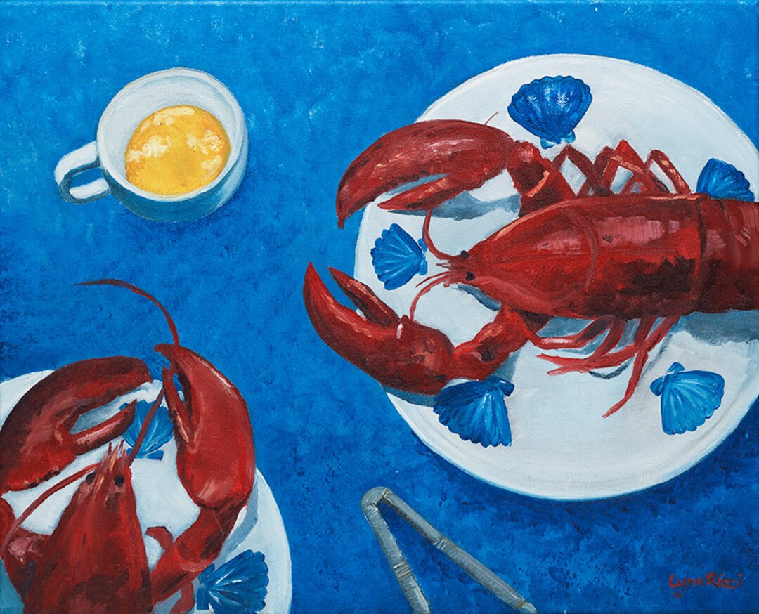 Fine Art Print - Lobsters for Two - Cape Cod, New England, Clambake ...