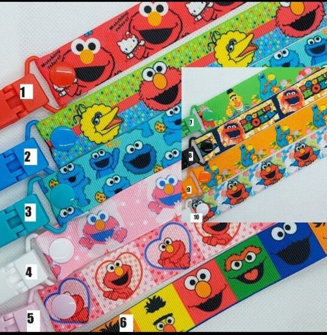 SESAME STREET / ELMO - Dummy Clip / Pacifier Clip / Dummy Clips / Clip ...