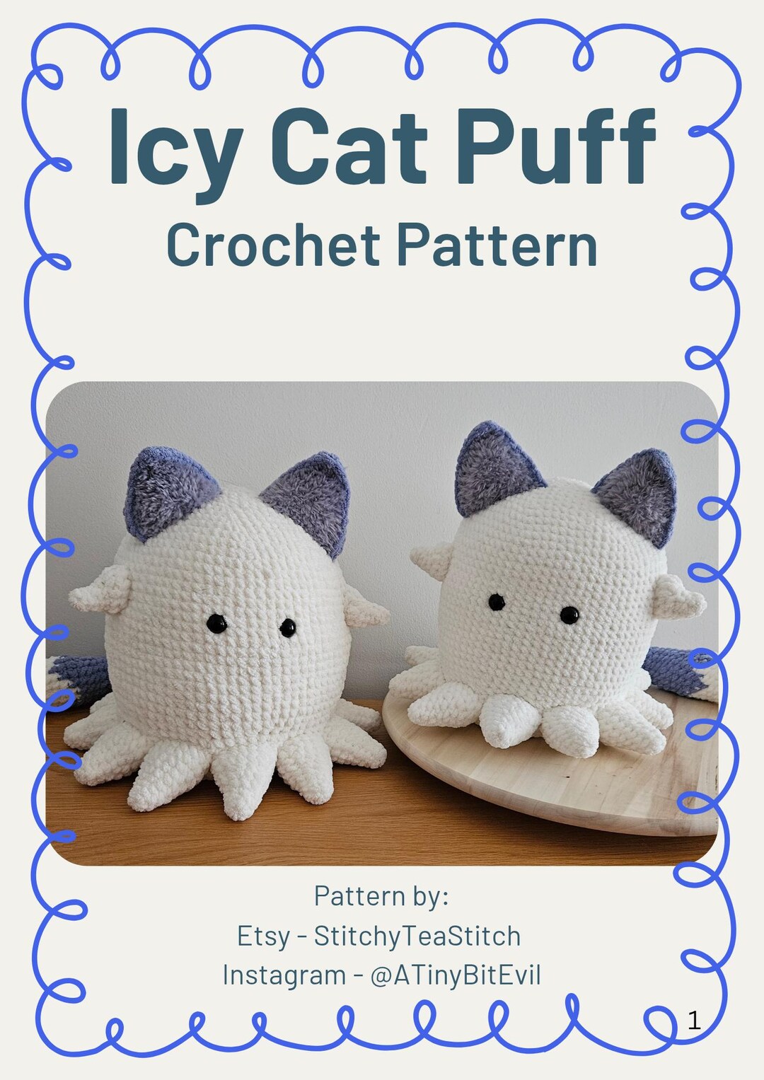 Icy Cat Puff Plush Crochet Pattern - Etsy
