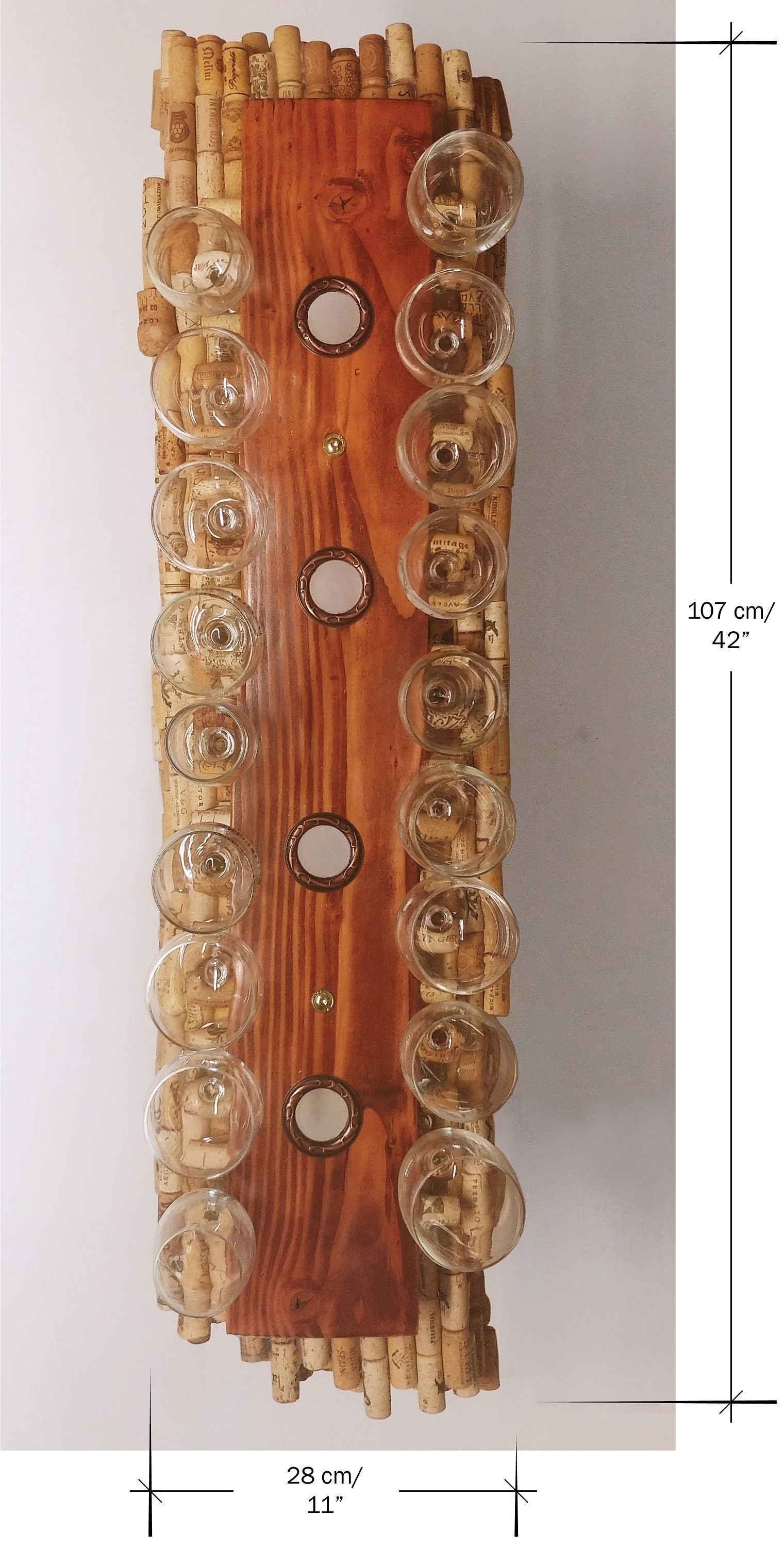 Recycled Wine Cork Island Light With Wine Glass Rack - Etsy